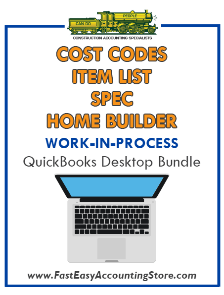 Spec Home Builder QuickBooks Work-In-Process (WIP) Cost Codes Item List ... Spec Home Builder QuickBooks Work-In-Process (WIP) Cost Codes Item List ...