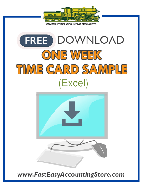 Free Contractor Weekly Time Card Excel Template | Fast Easy Accounting ...