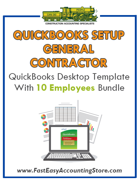 General Contractor QuickBooks Setup Desktop Template With 10 Employees ...