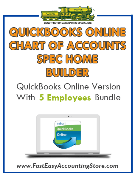 Spec Home Builder QuickBooks Online Chart Of Accounts With 0-5 ...